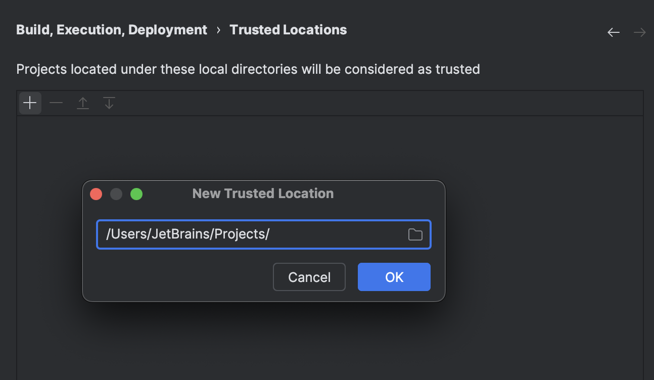Project security | CLion Documentation
