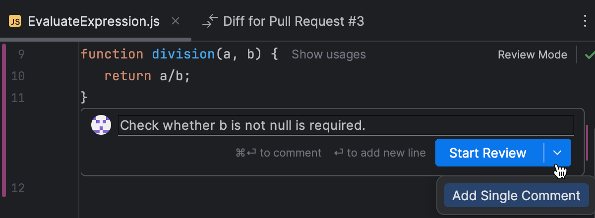 Work with GitHub pull requests | WebStorm Documentation