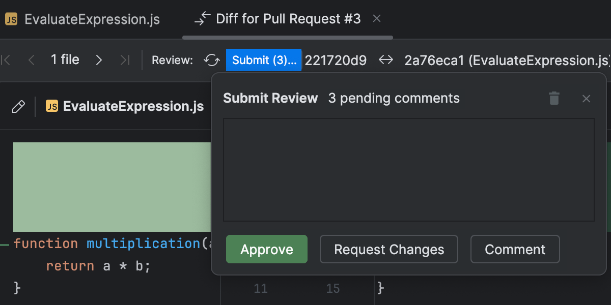 Work with GitHub pull requests | WebStorm Documentation