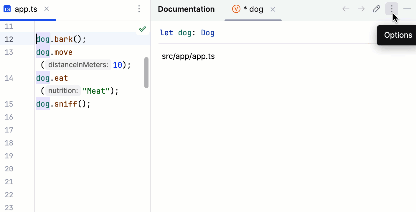 Viewing Inline Documentation | WebStorm Documentation