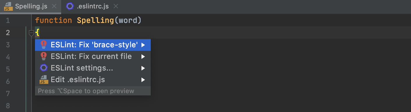 ESLint | IntelliJ IDEA Documentation