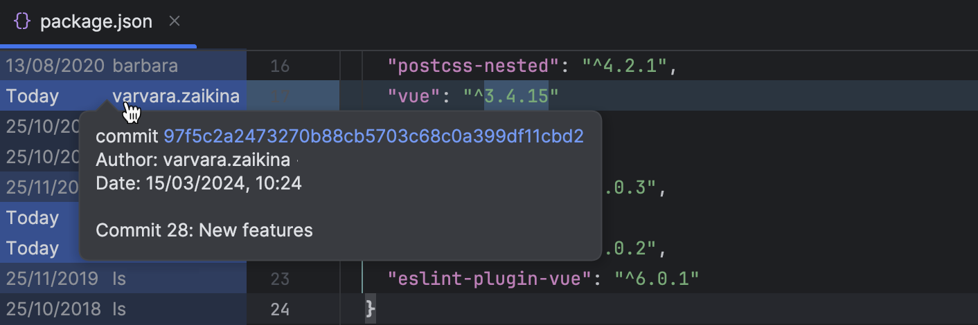 Investigate changes in Git repository | WebStorm Documentation
