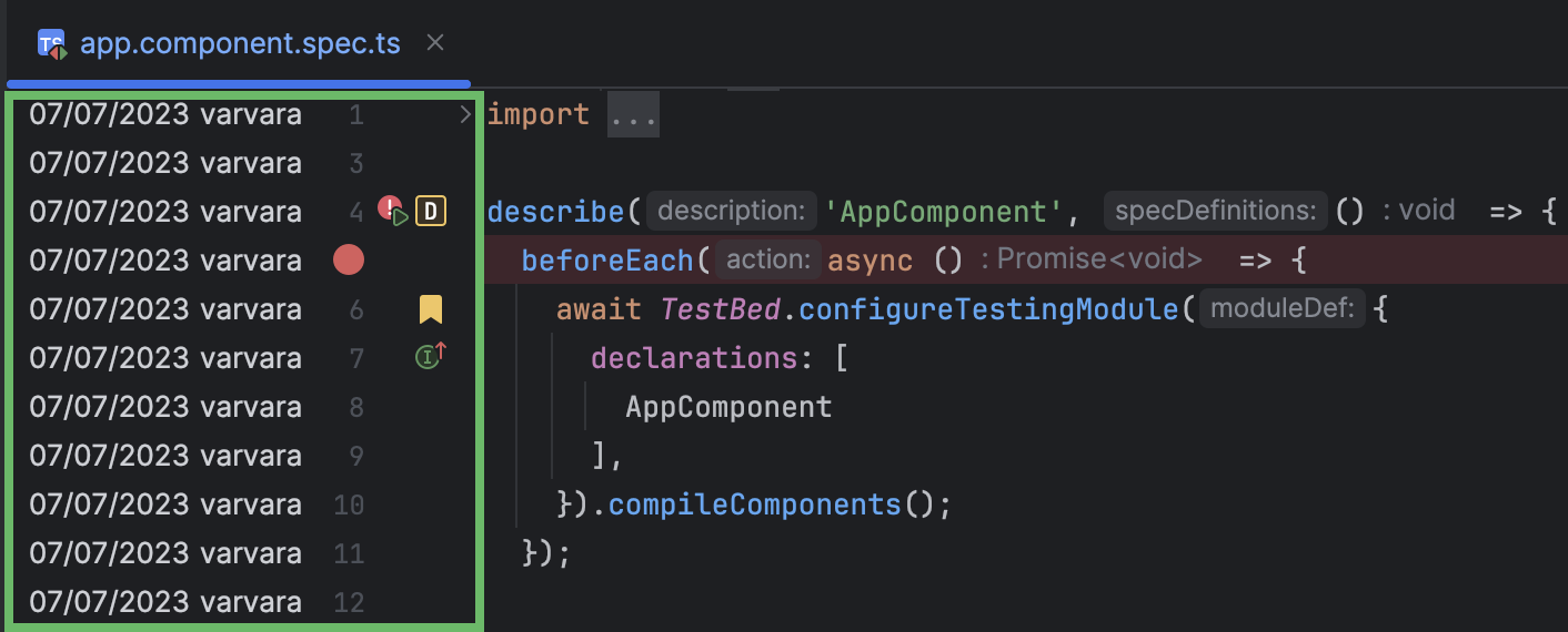 Editor gutter | WebStorm Documentation