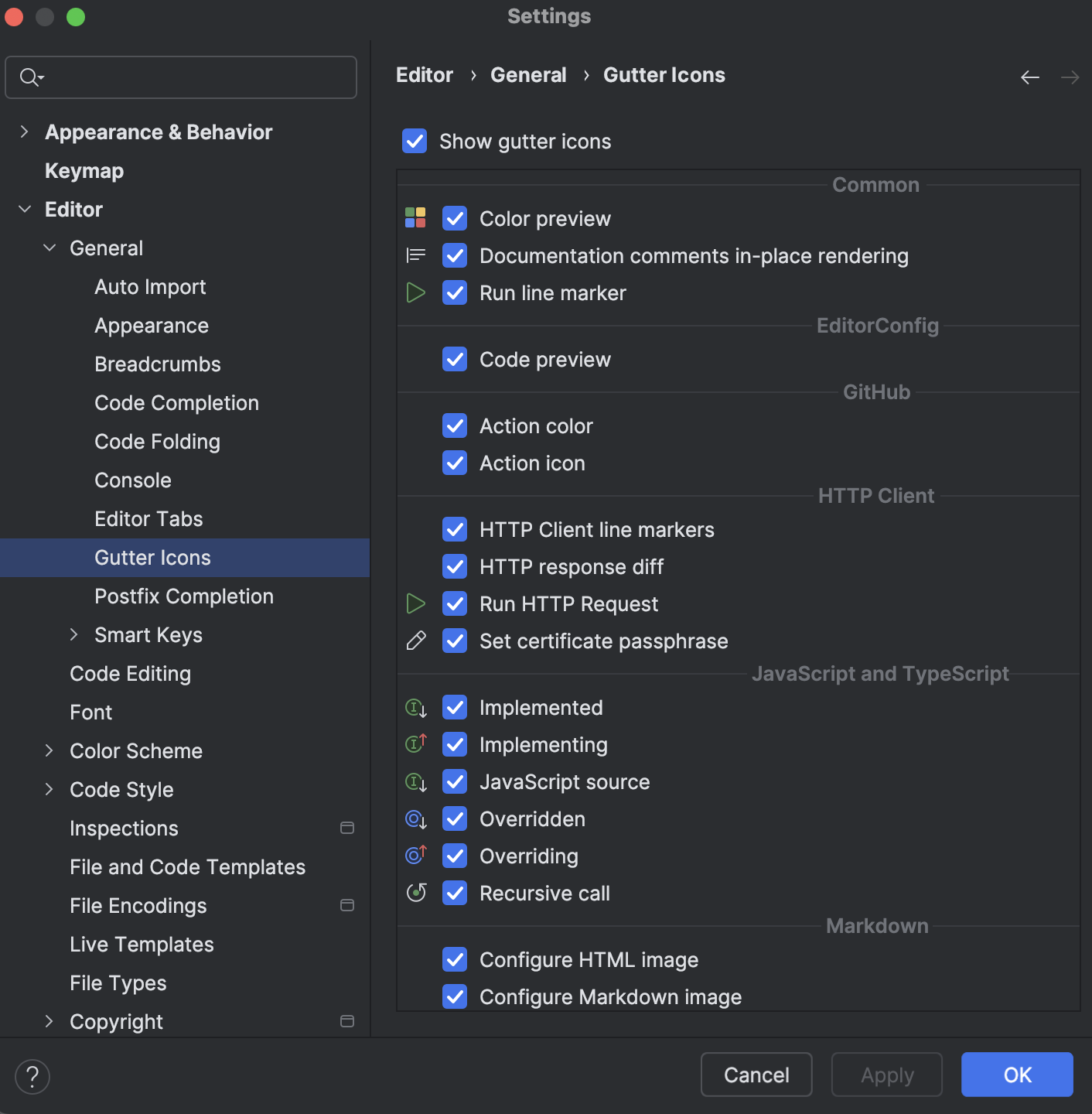 Editor gutter | WebStorm Documentation