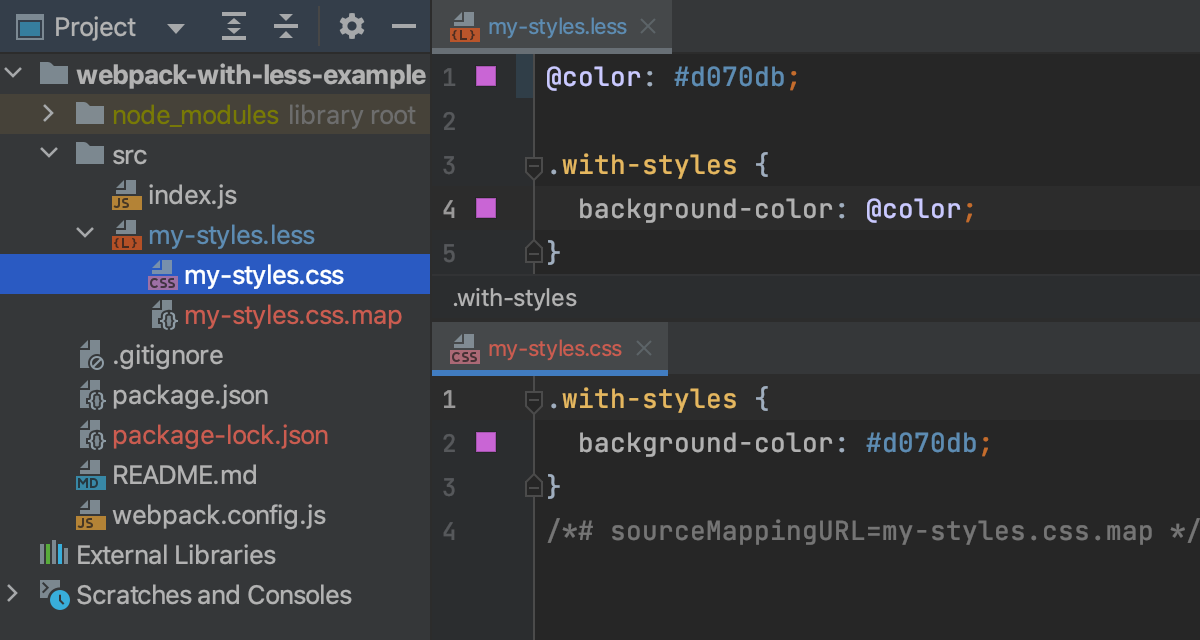 Sass, SCSS, and Less | PhpStorm Documentation