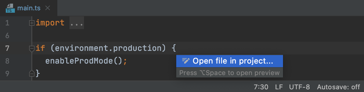 LightEdit mode | WebStorm Documentation