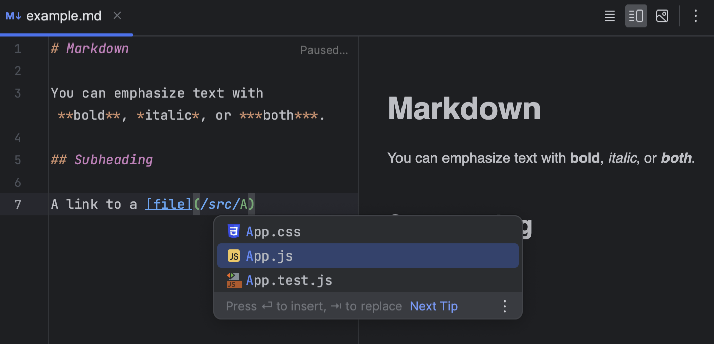 Markdown | WebStorm Documentation