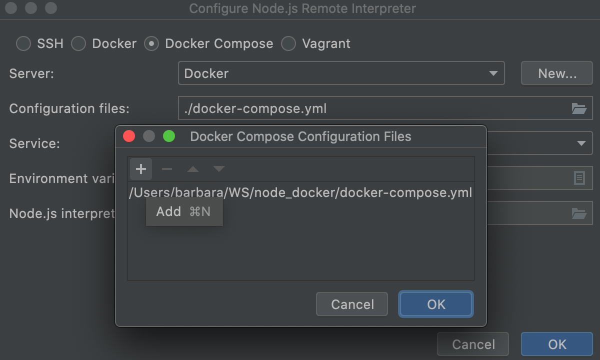 Node.js with Docker Compose | PhpStorm Documentation