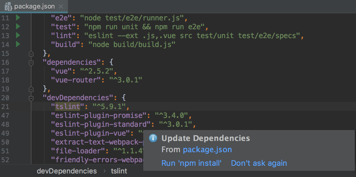 npm, pnpm, and Yarn | WebStorm Documentation