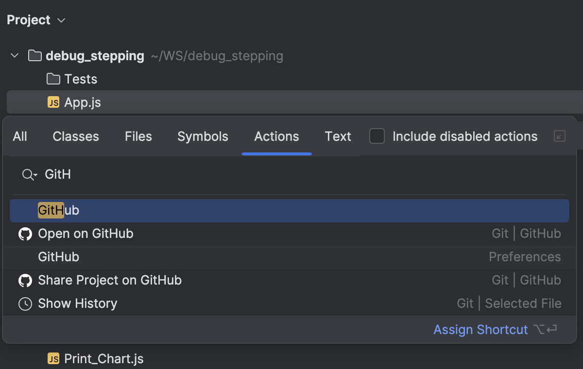 Manage projects hosted on GitHub | WebStorm Documentation