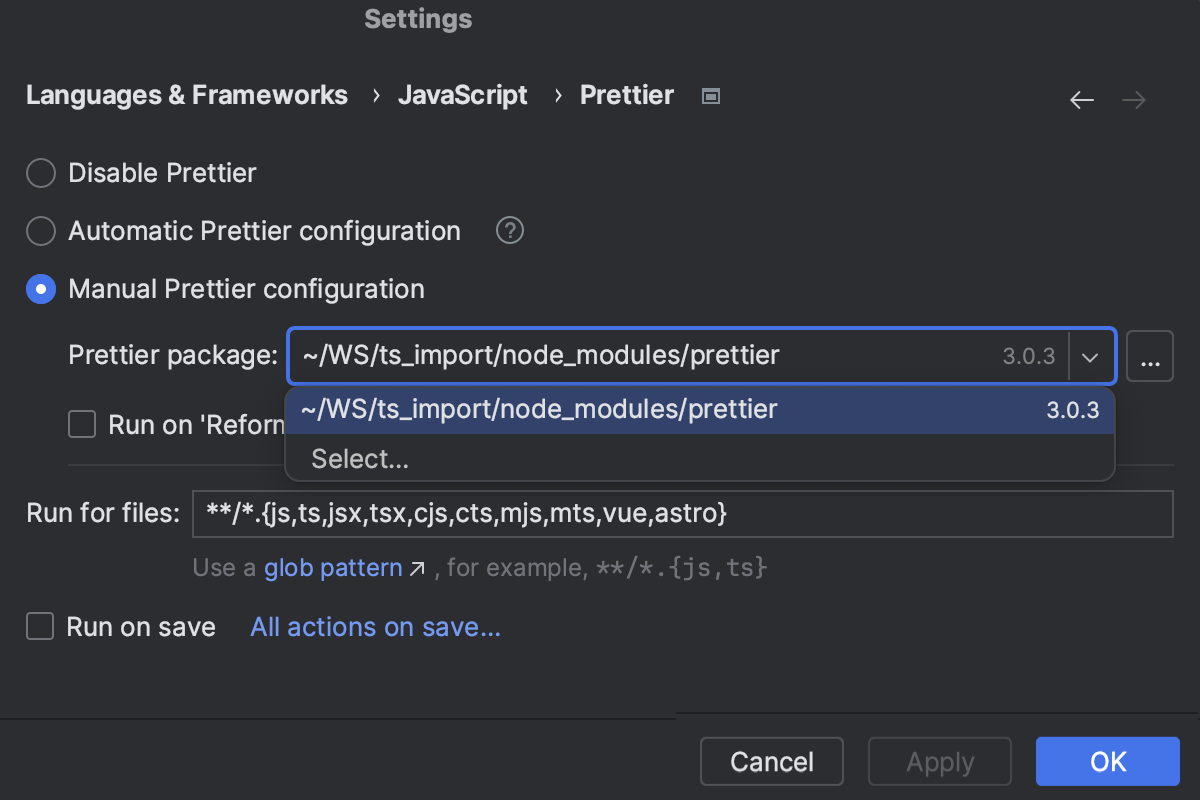 Prettier | WebStorm Documentation