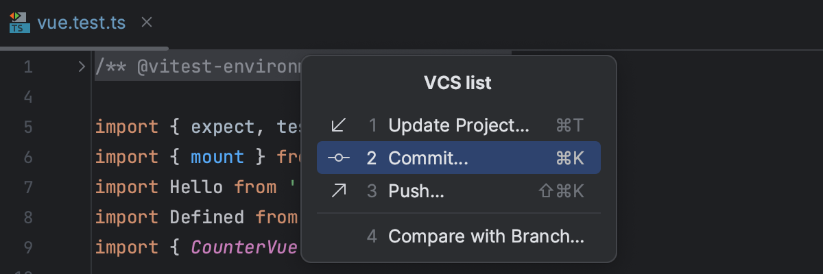 Menus and toolbars | WebStorm Documentation