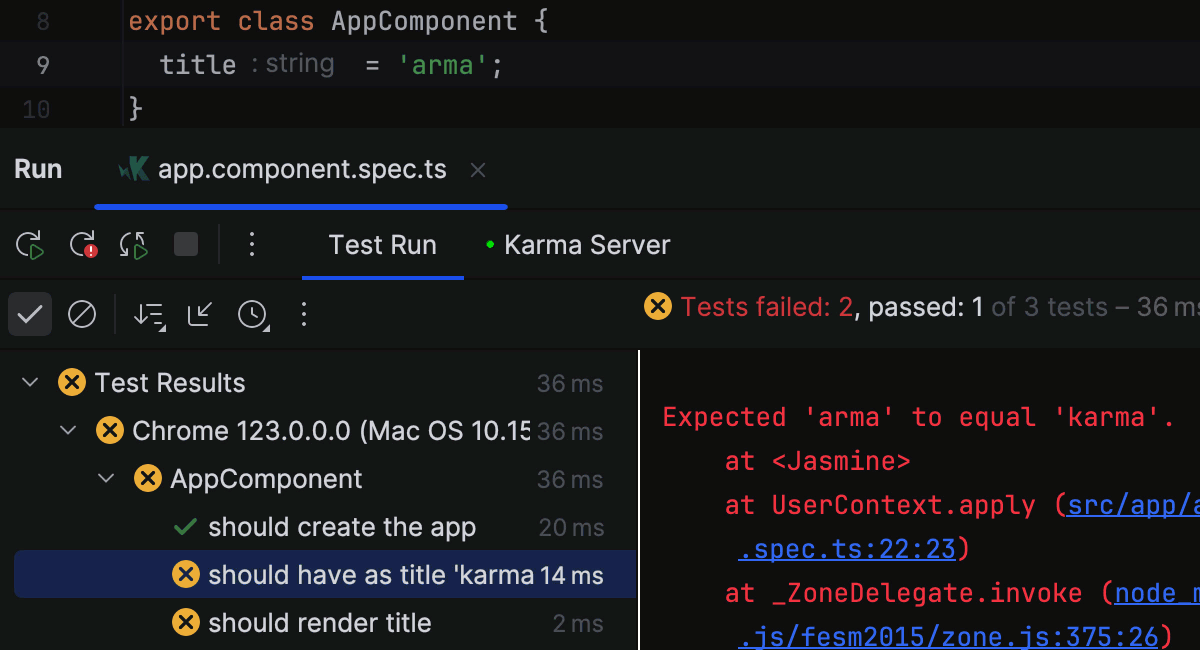Karma | WebStorm Documentation