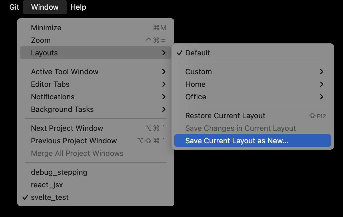 Layouts | WebStorm Documentation