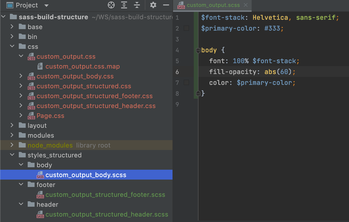 Sass, SCSS, and Less | IntelliJ IDEA Documentation