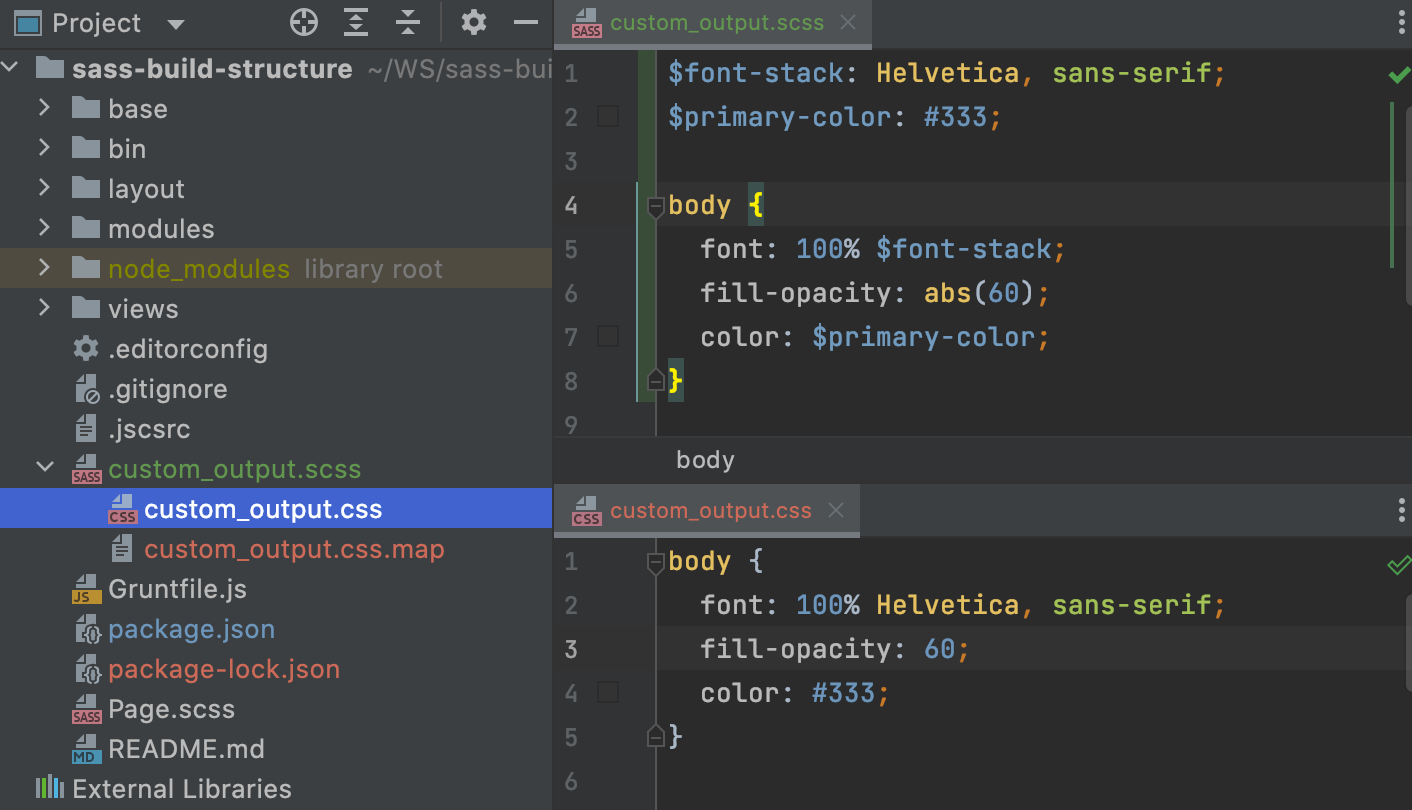 Sass Scss And Less Webstorm Documentation 