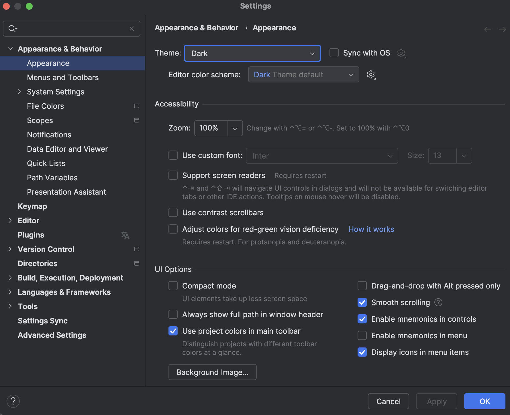 Appearance | WebStorm Documentation