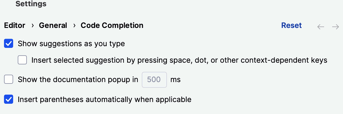 Code completion | IntelliJ IDEA Documentation