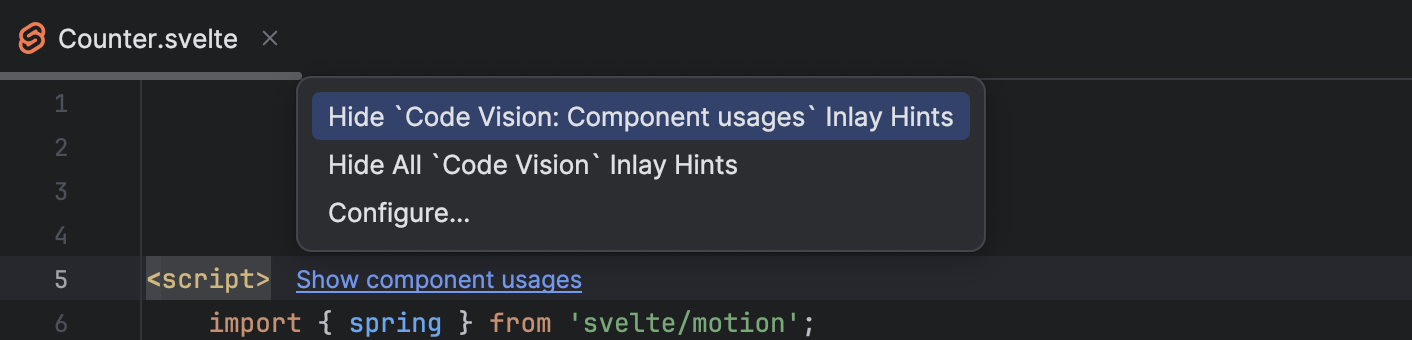 Svelte | WebStorm Documentation