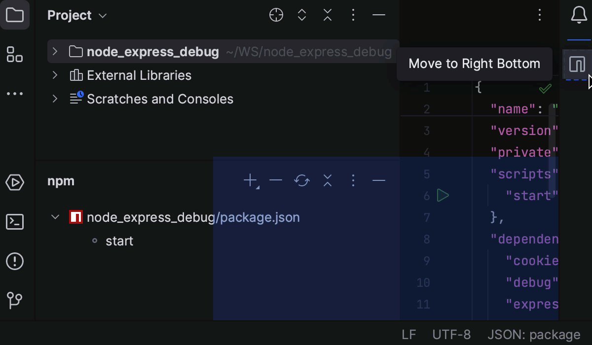 Arrange tool windows | WebStorm Documentation