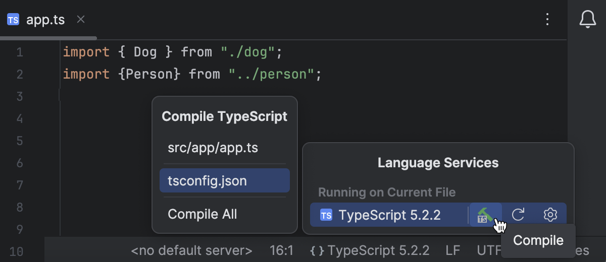 Compiling Typescript Into Javascript Webstorm Documentation 5046