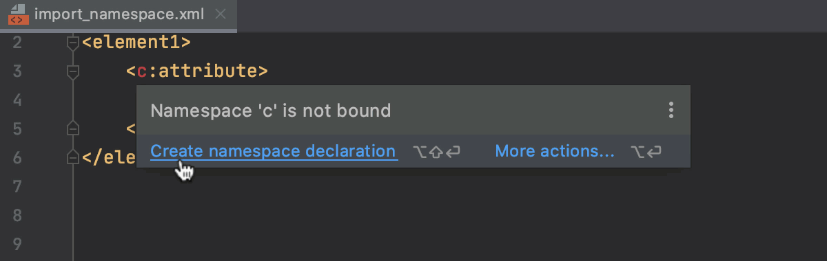 XML | WebStorm Documentation