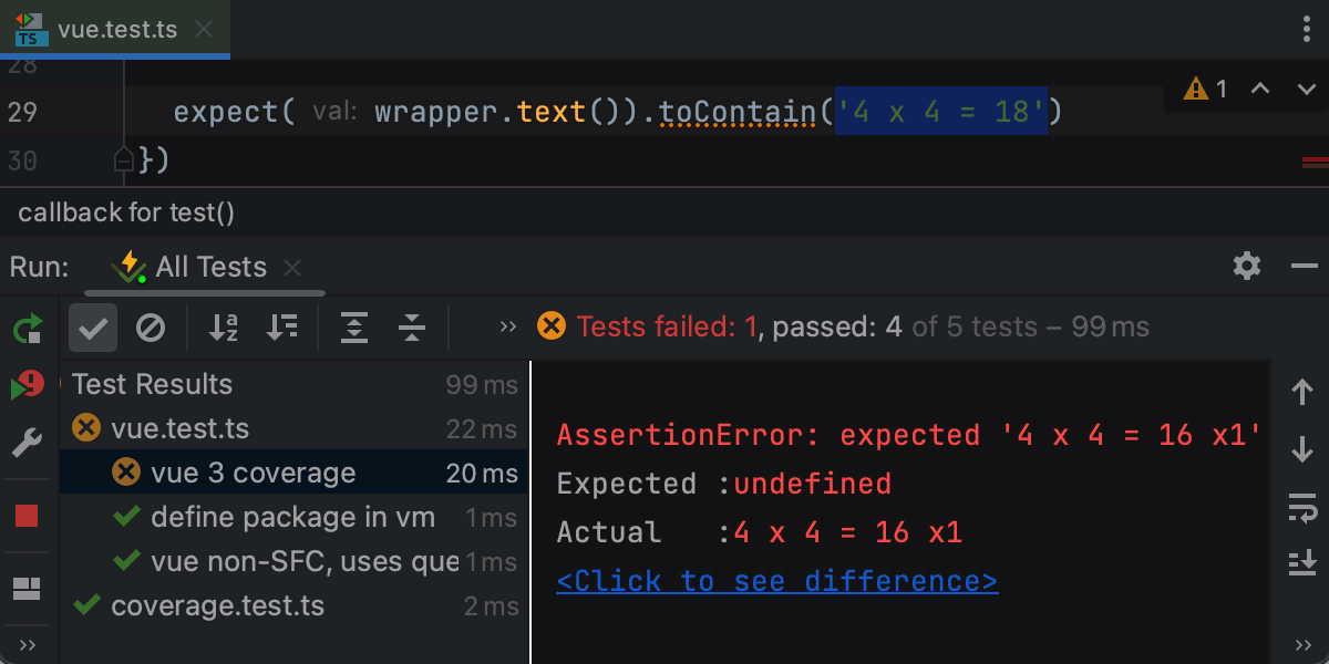 Vitest | WebStorm Documentation