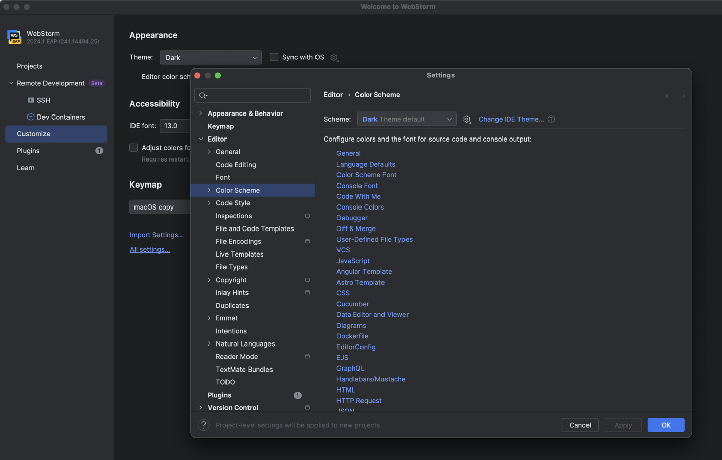 Run WebStorm for the first time | WebStorm Documentation