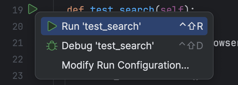 Selenium | PyCharm Documentation