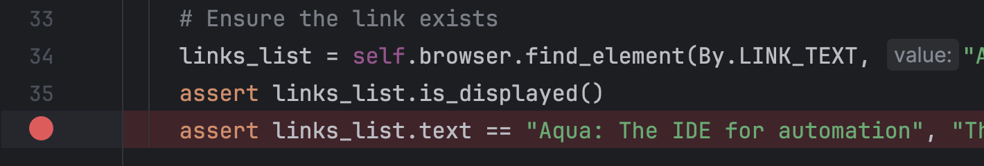 Selenium | PyCharm Documentation