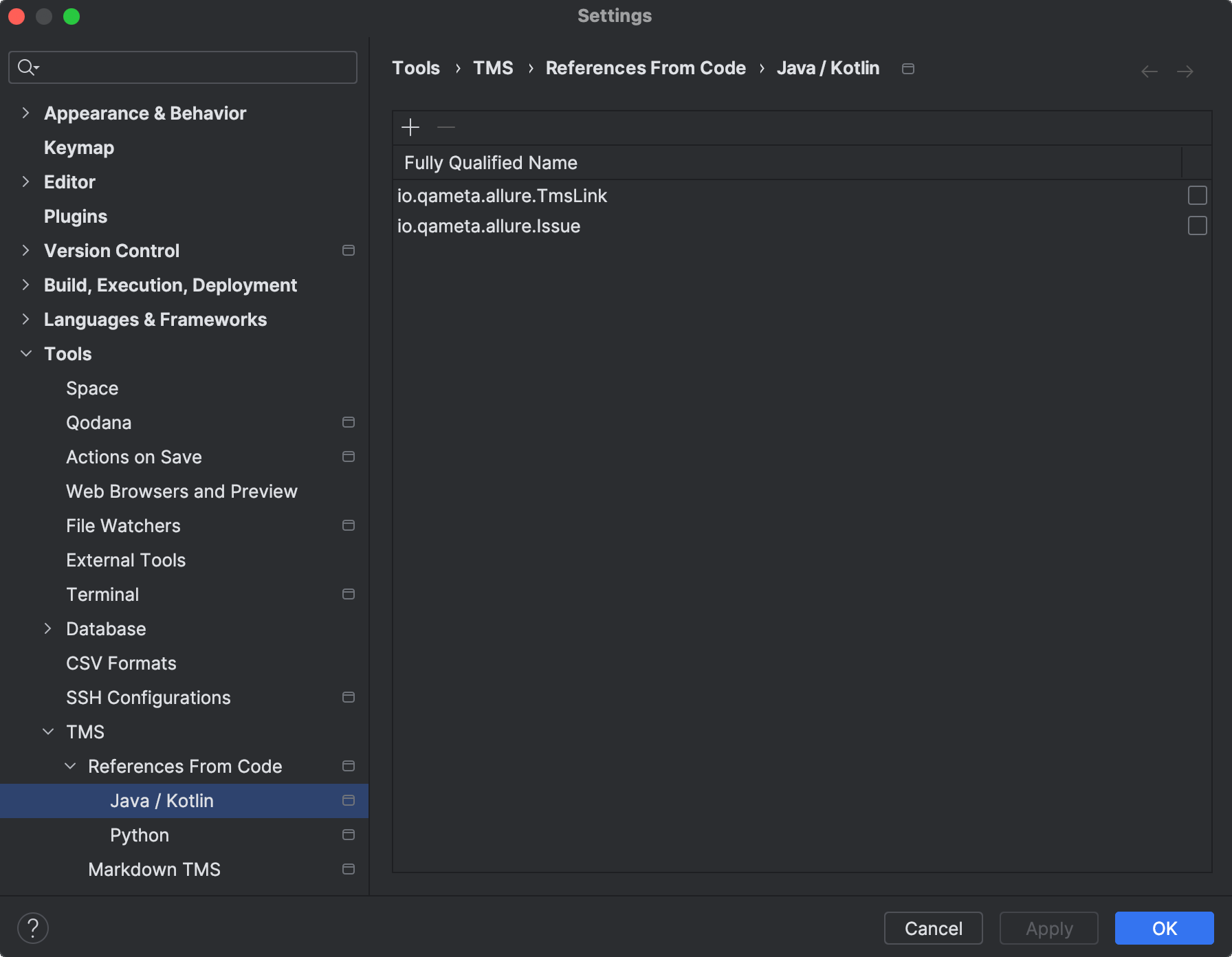 TMS link annotations | IntelliJ IDEA Documentation