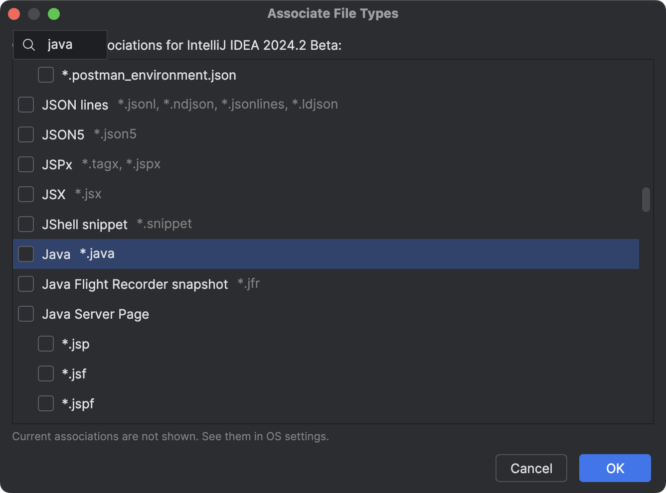 File type associations | IntelliJ IDEA Documentation