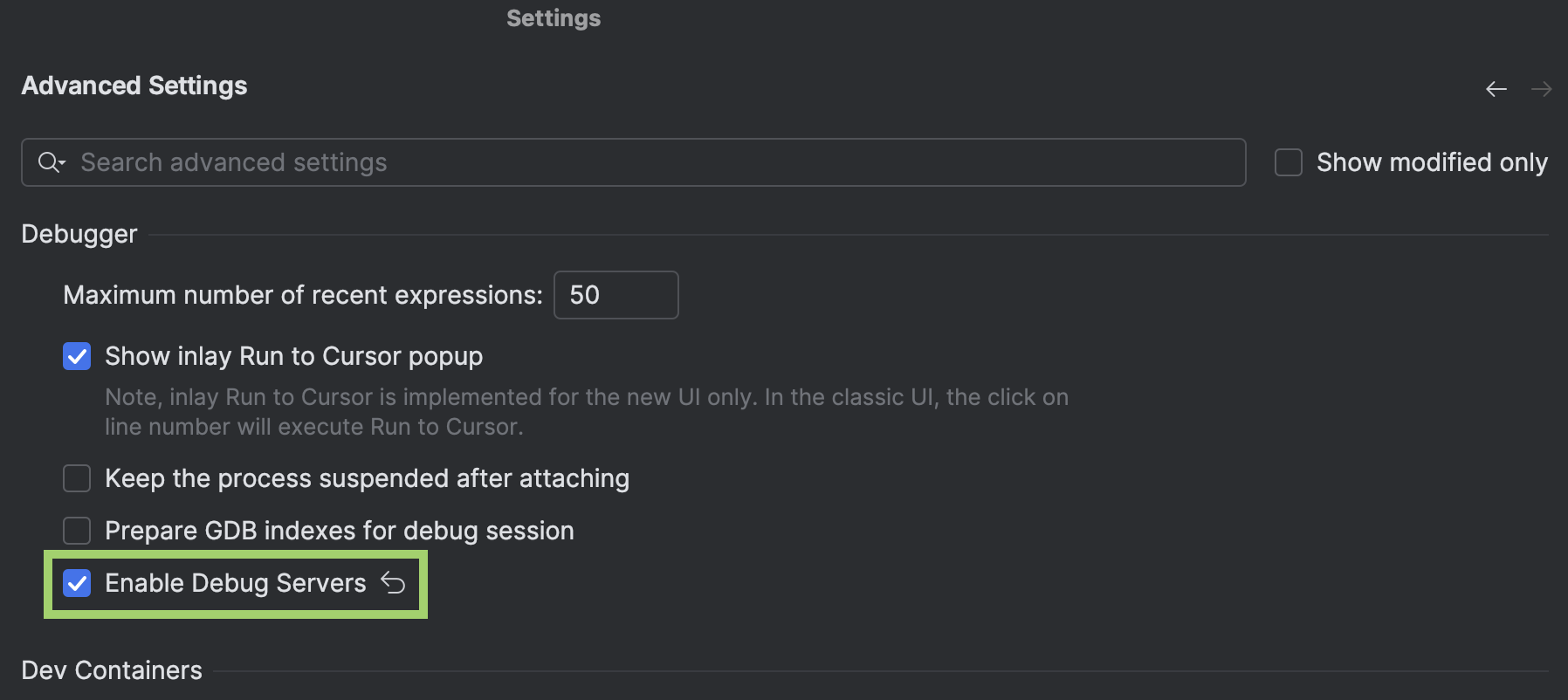 Debug servers | CLion Documentation