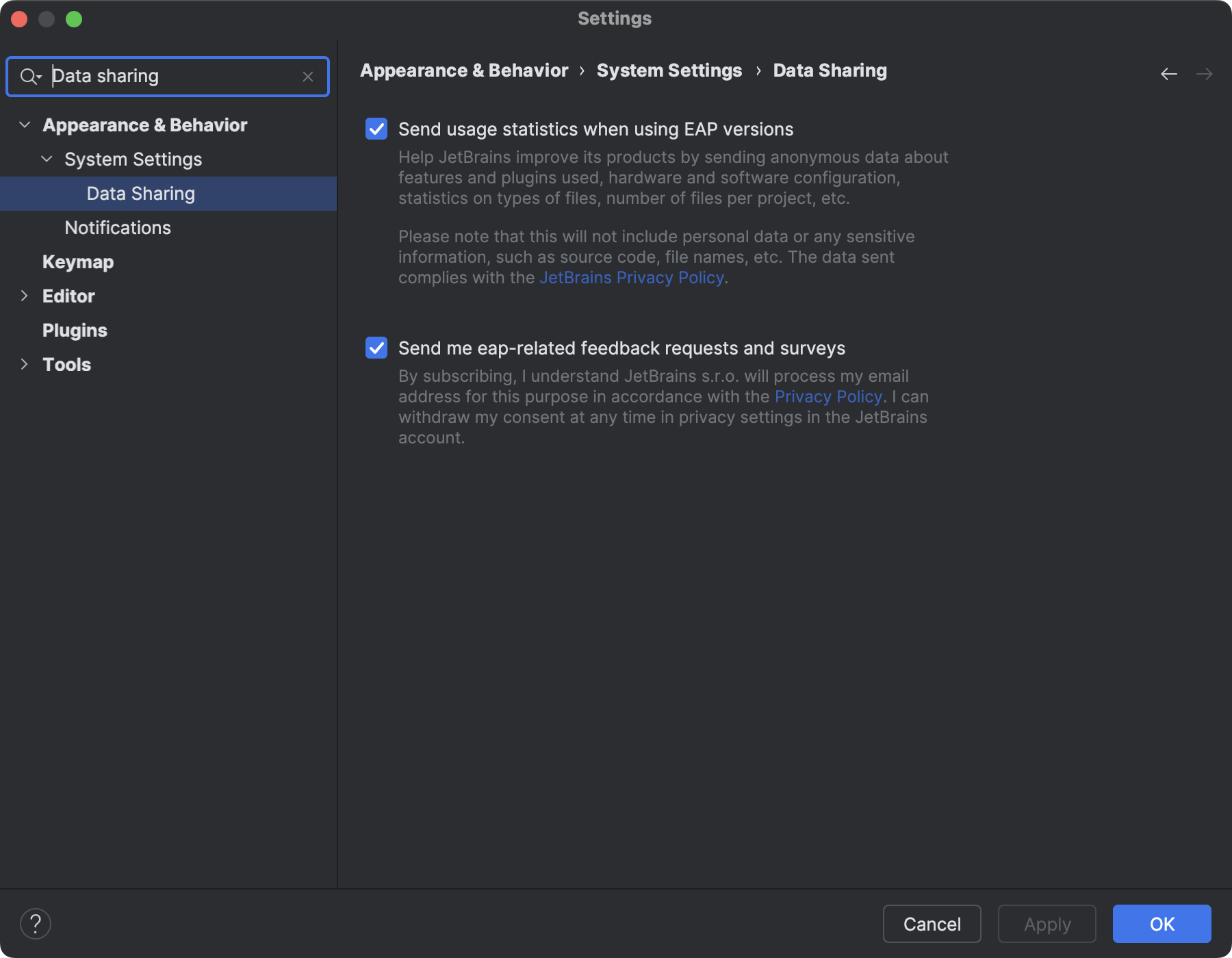 Security model | PyCharm Documentation