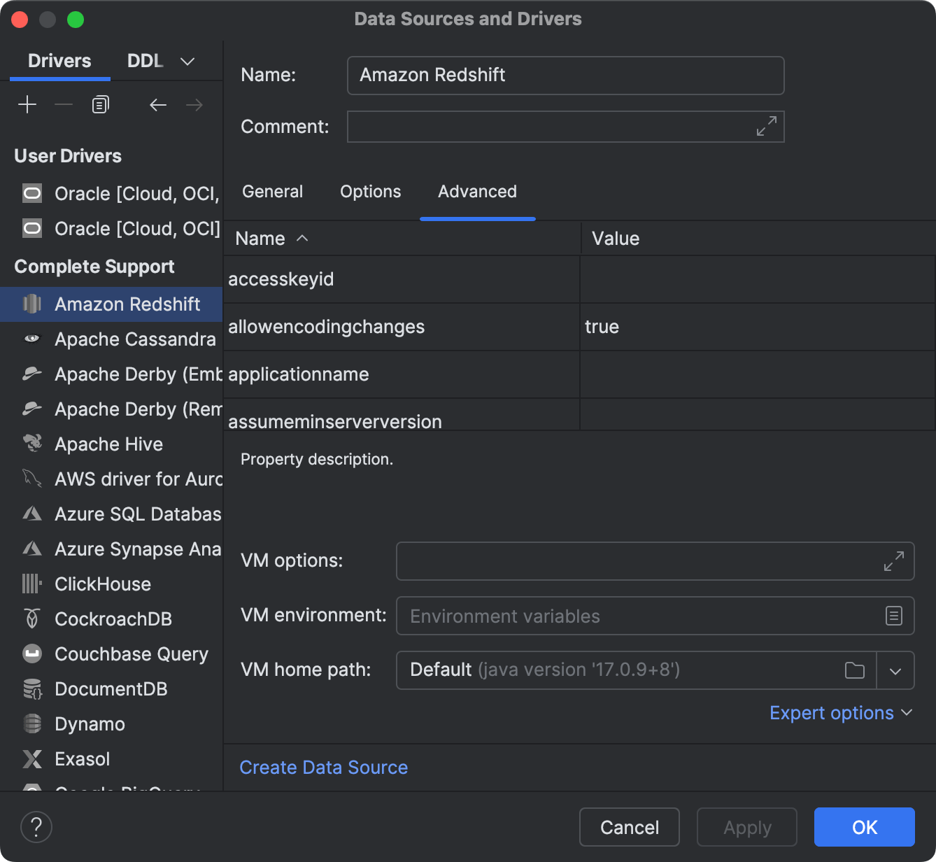 Data Sources and Drivers dialog | DataGrip Documentation