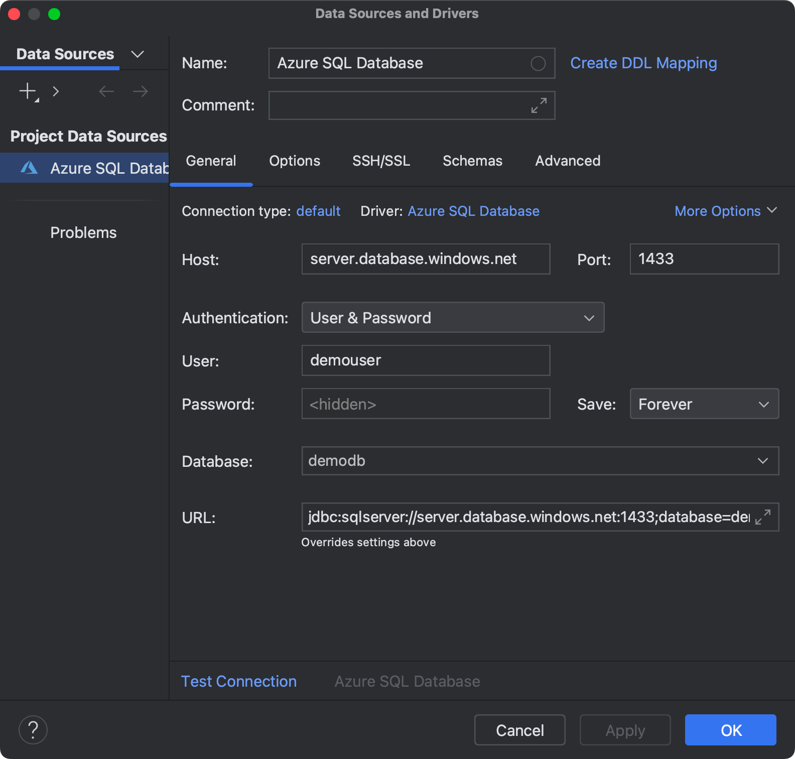 Azure SQL Database | DataGrip Documentation