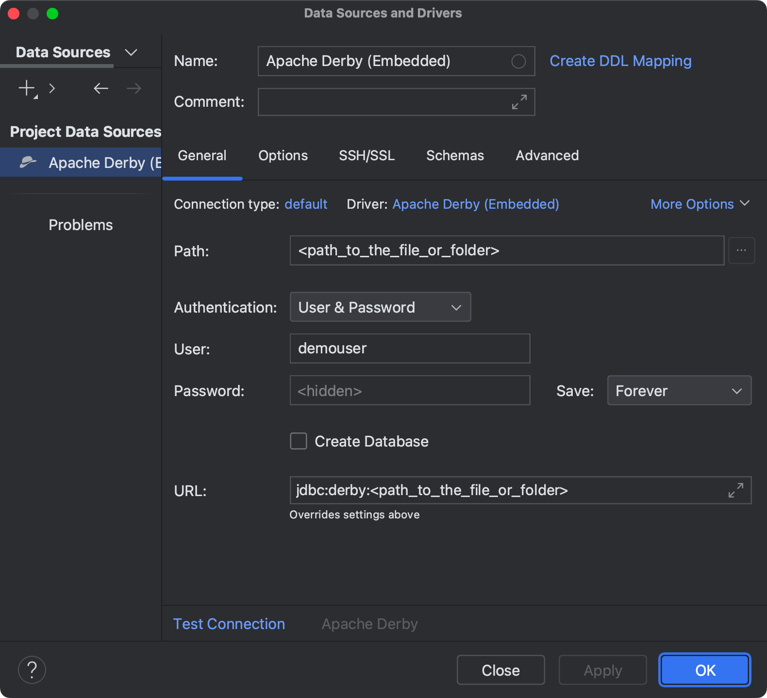 Apache Derby | IntelliJ IDEA Documentation
