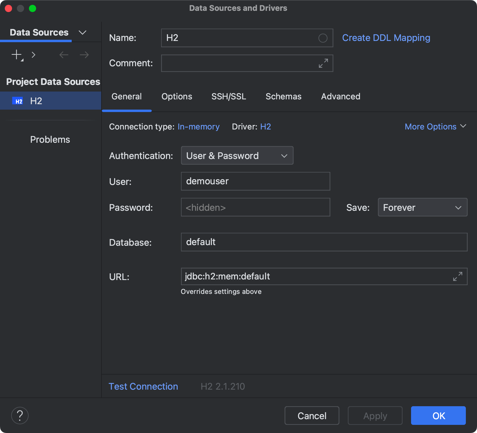 H2 | IntelliJ IDEA Documentation