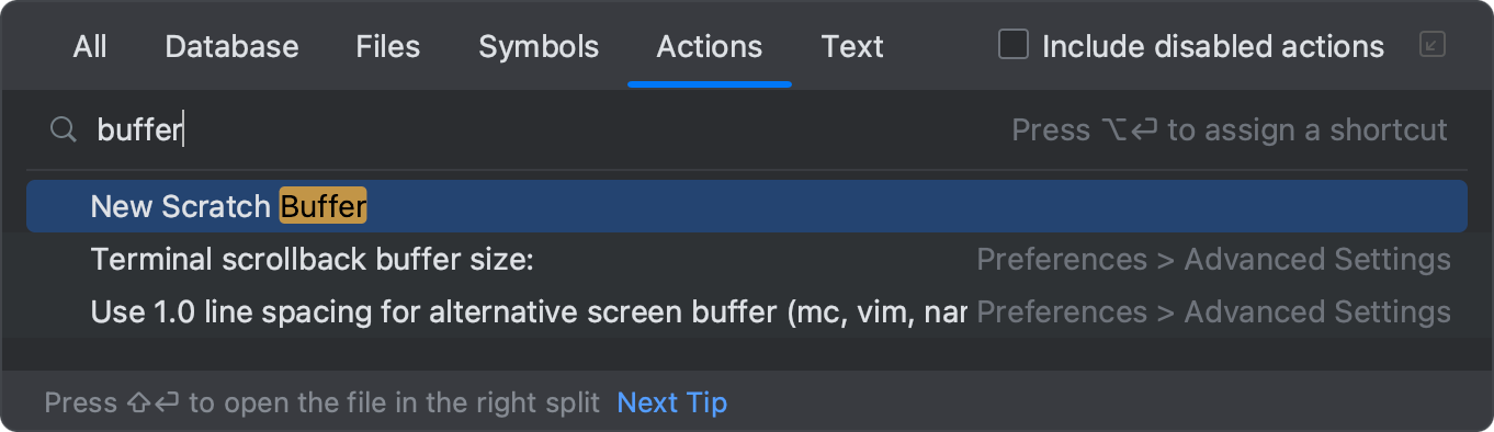 Scratch files | DataGrip Documentation