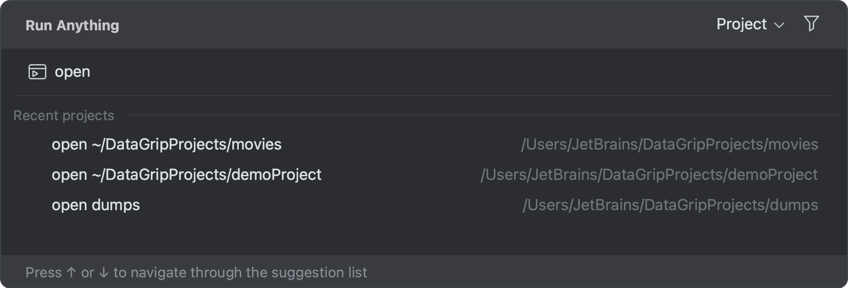 Run anything | DataGrip Documentation
