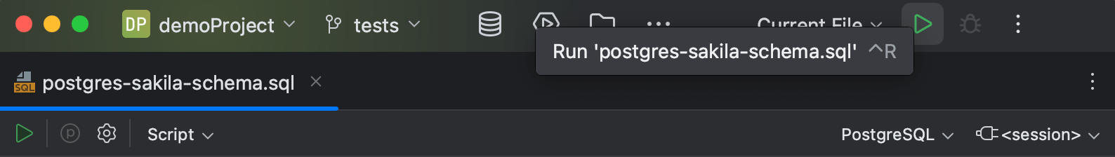 Run files | DataGrip Documentation
