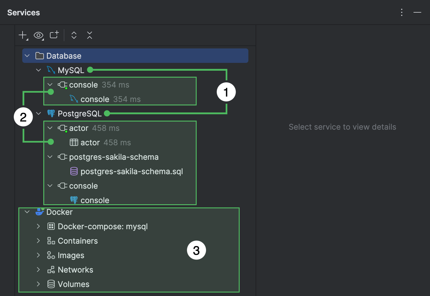 Services tool window | DataGrip Documentation