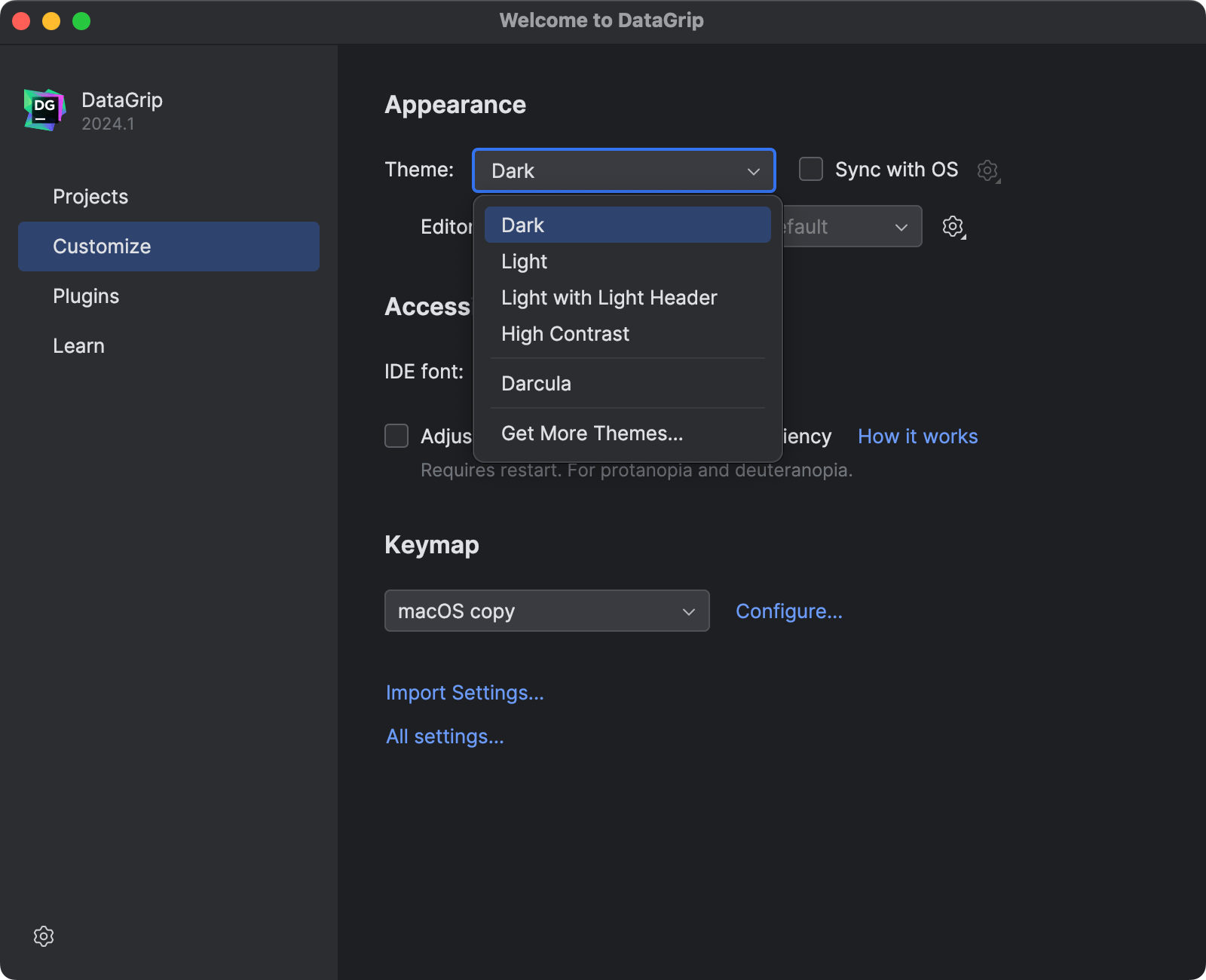 Run DataGrip for the first time | DataGrip Documentation