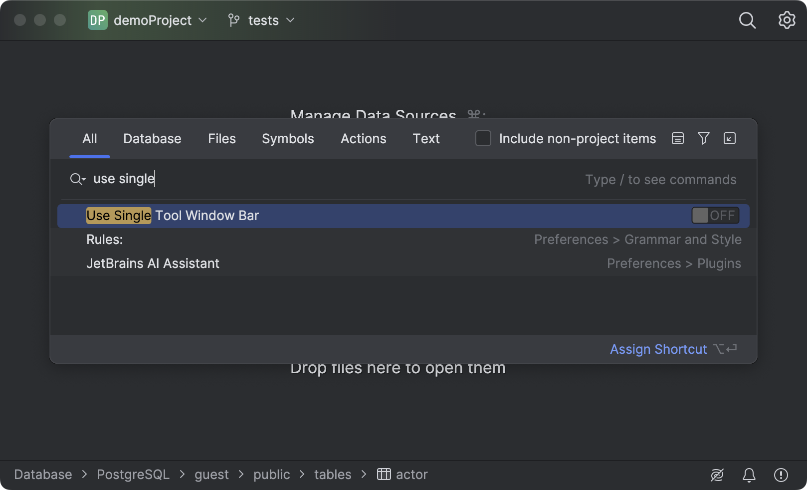 Tool windows | DataGrip Documentation