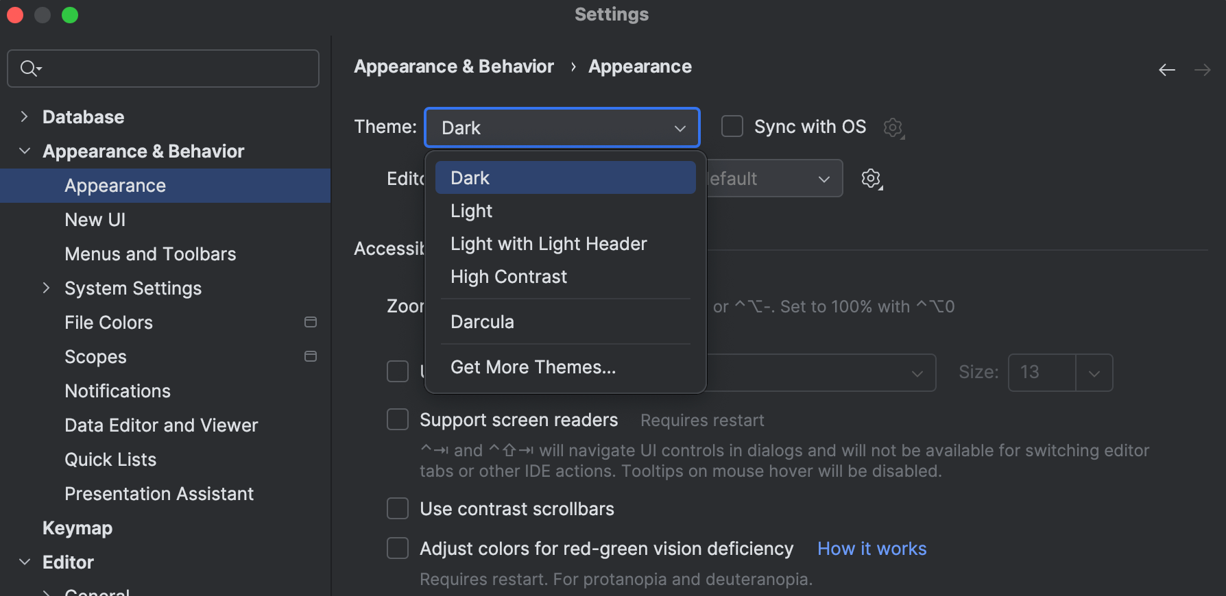 User interface themes | DataGrip Documentation