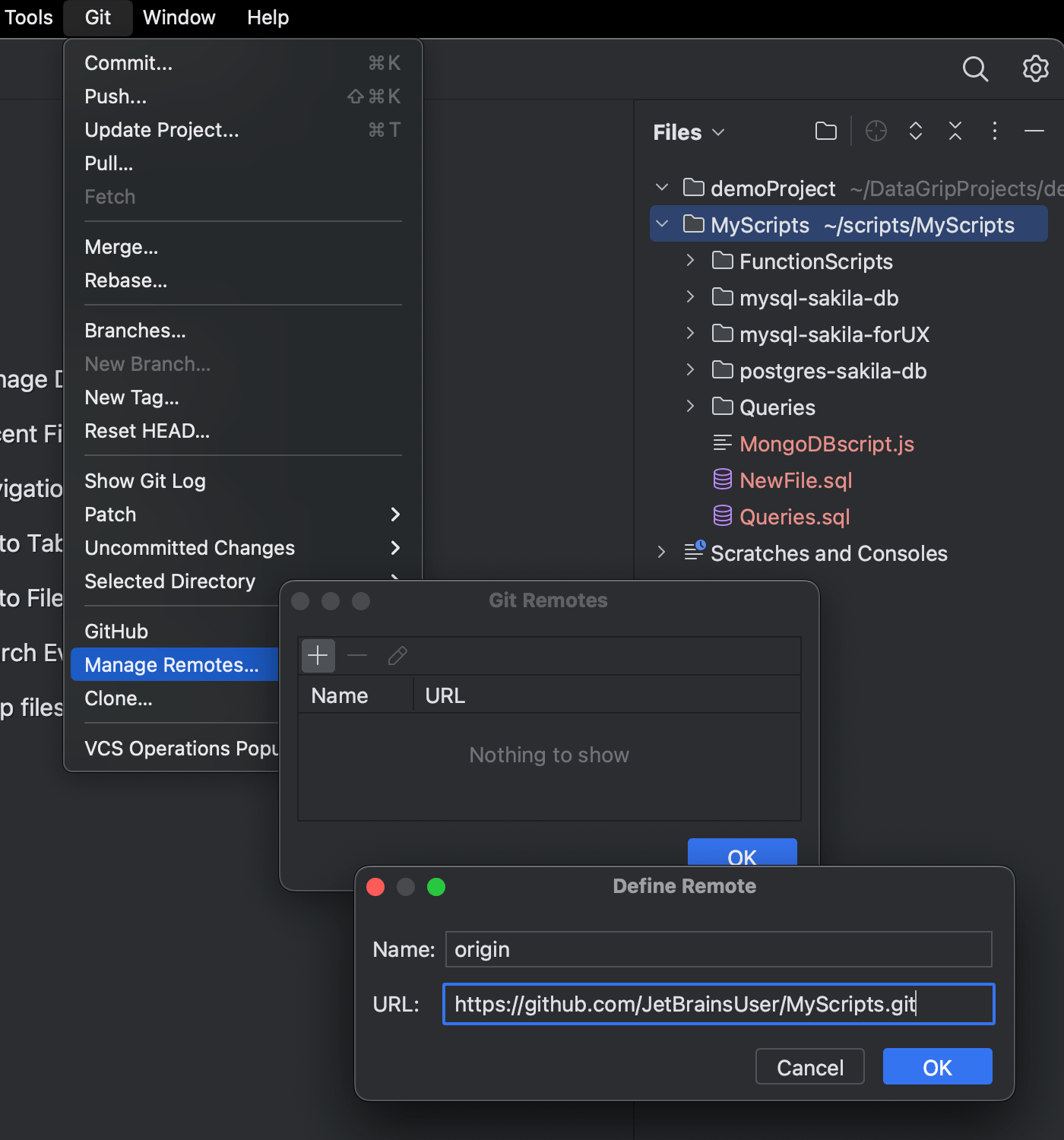 Use Files tool window | DataGrip Documentation