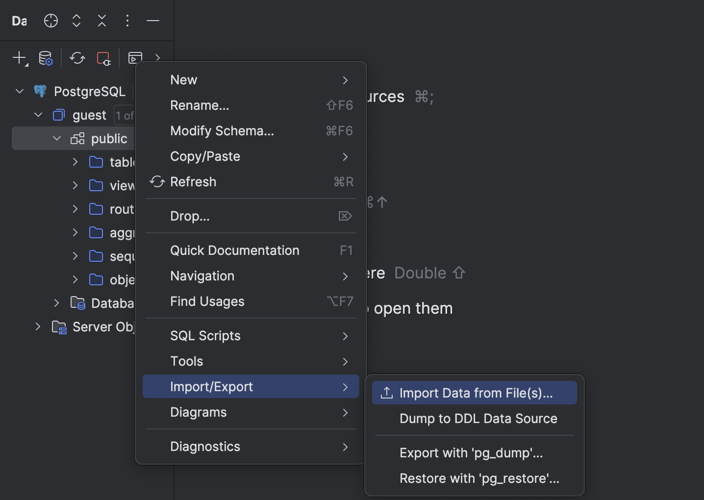 Import from Excel files | DataGrip Documentation