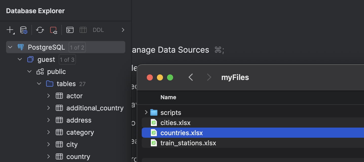 Import from Excel files | DataGrip Documentation
