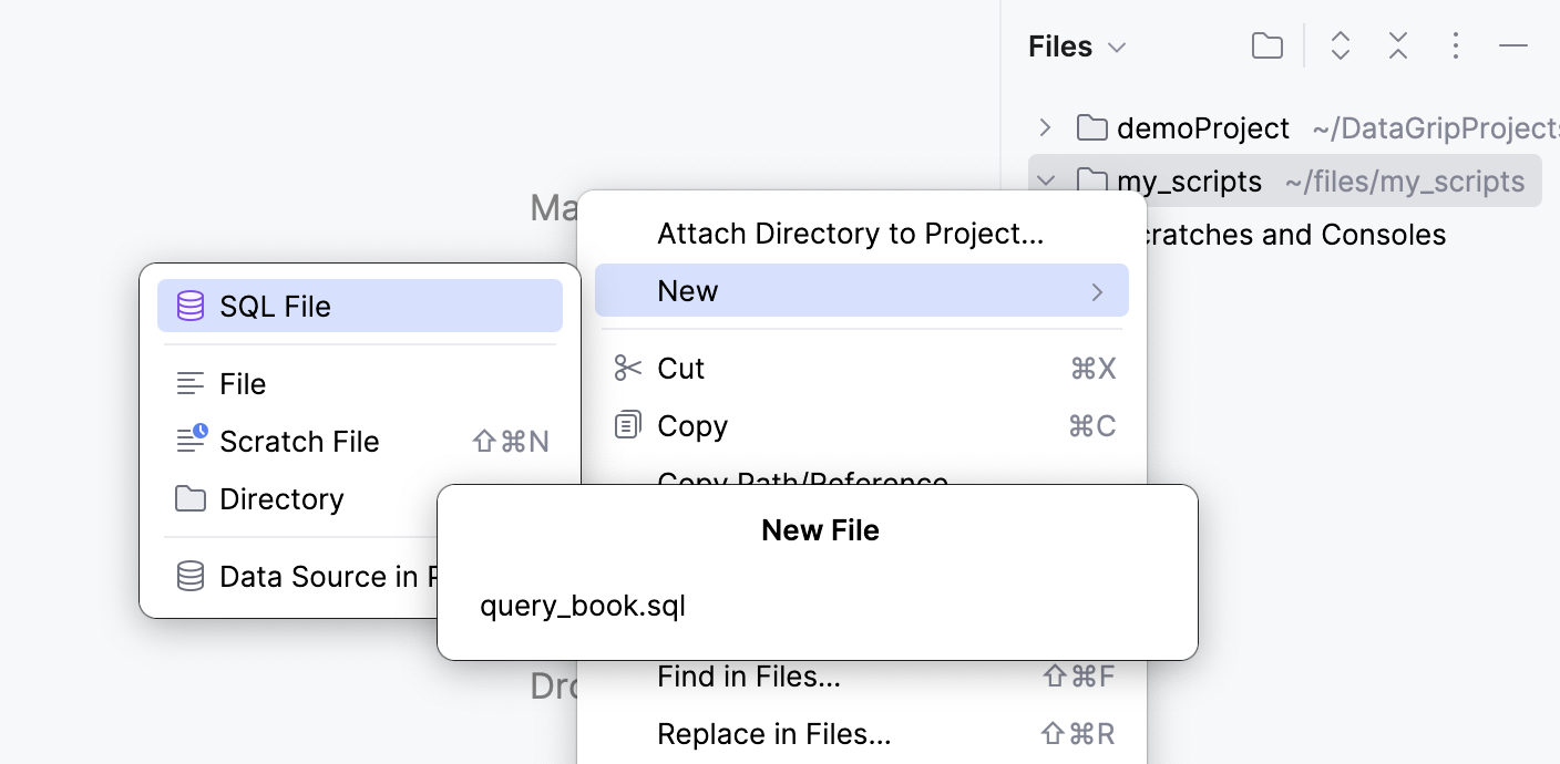 Use Files tool window | DataGrip Documentation