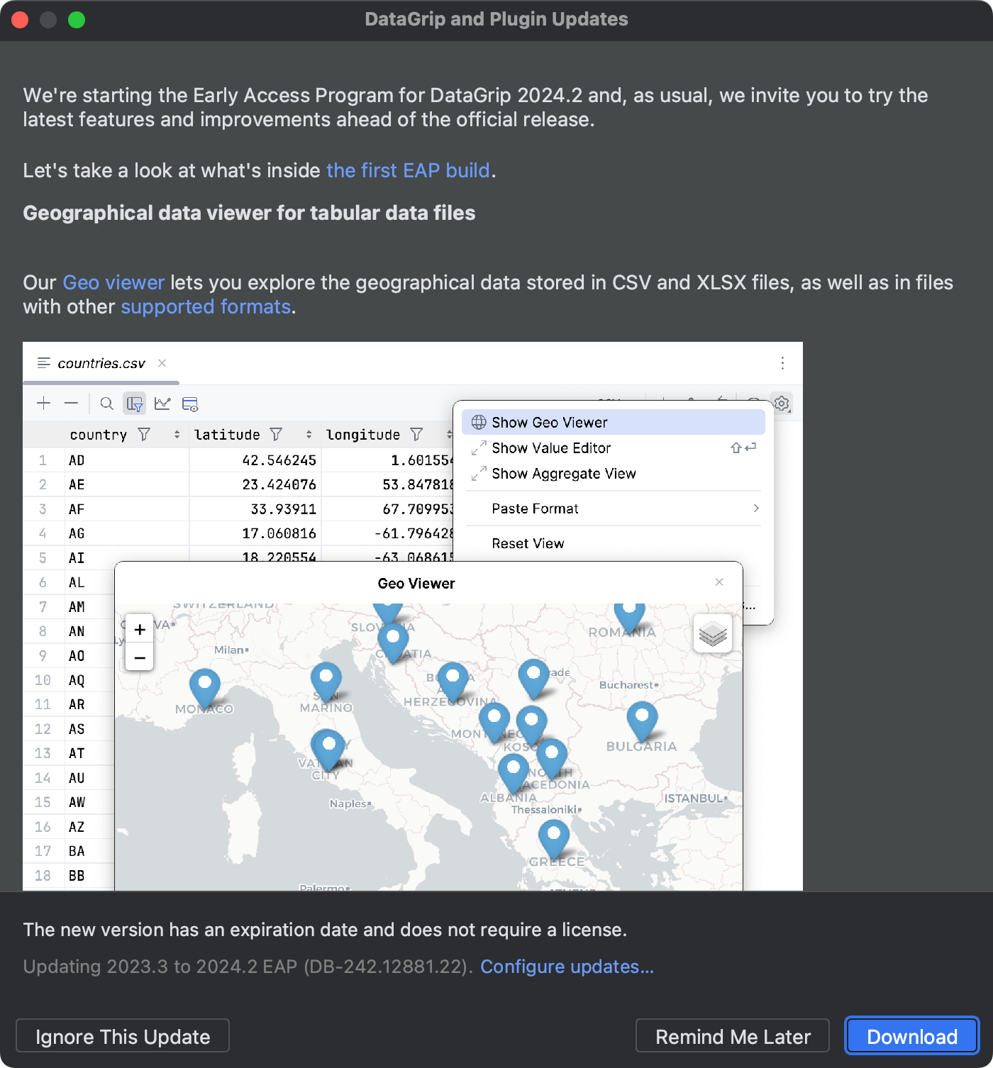 Update Datagrip Datagrip Documentation